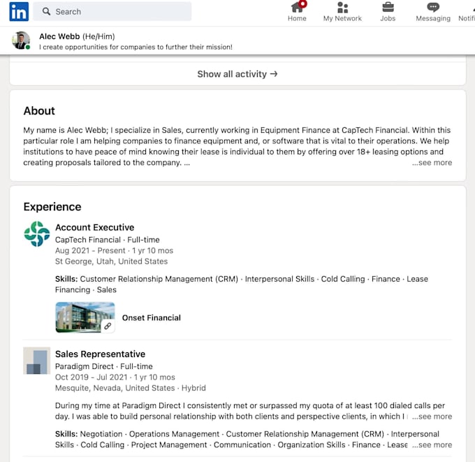 Create a professional and stylish linkedin profile by Ashnwhite | Fiverr