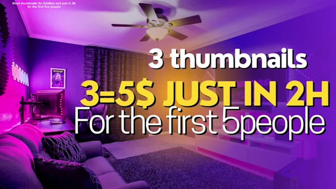 Create an amazing thumbnail design for your video by Everythingnk | Fiverr