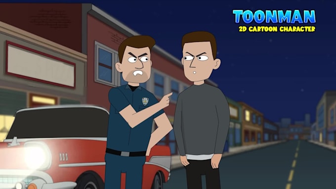 Create 2d character and make great cartoon animation by Toonman | Fiverr