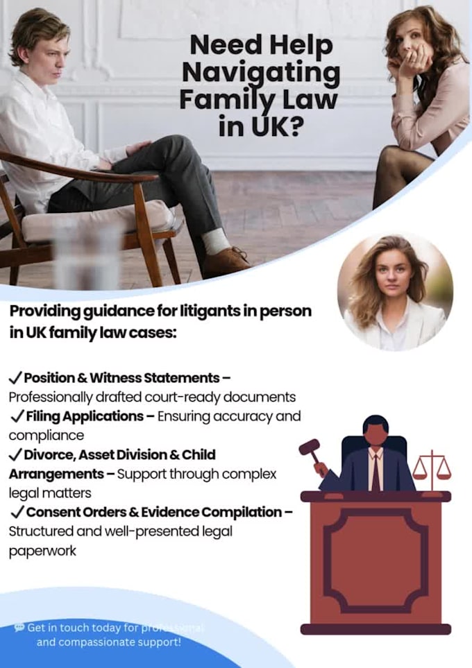 Write court statements and documents for uk family law by Ladyxpp | Fiverr