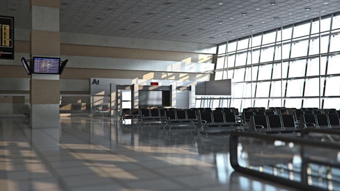 Do 3d airport design, 3d airport terminal, 3d airport layout, 3d ...