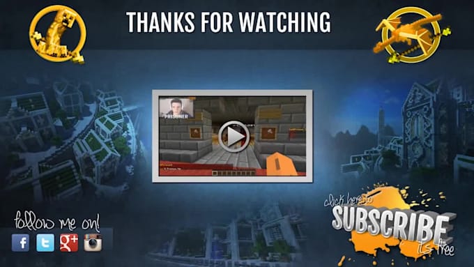 Make amazing youtube outro animated plus royalty free song by ...