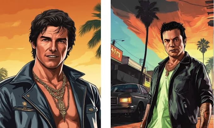 Create a gangster gta style portrait from your photo by Artcustomshop ...