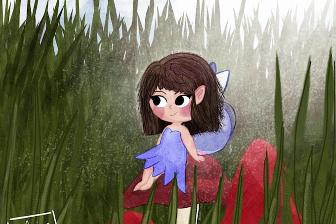 Draw unique and colourful childrens book illustrations by ...