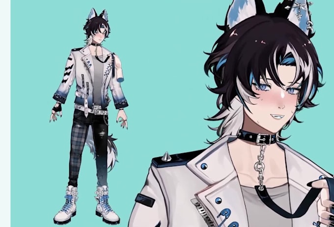 Design cute high quality live2d vtuber anime model avater, 3d vriod ...
