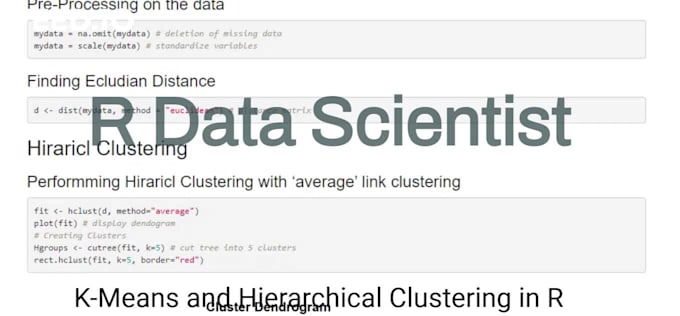 Do classification regression clustering forecasting sentiment analysis r python by R ...