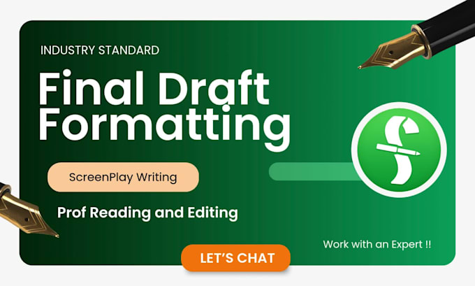 Professionally Format Your Screenplay To Industry Standards Using Final