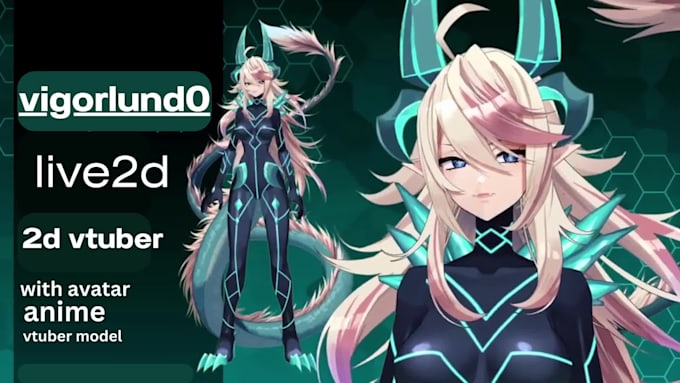 Design and rig 2d vtuber model, facerig using,, vtube studio by ...