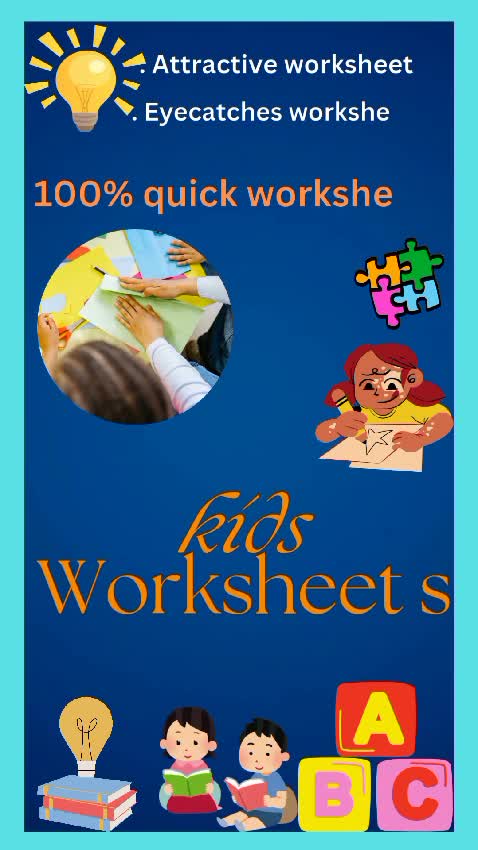Design worksheet workbook, children book cover by Emanzahra890 | Fiverr