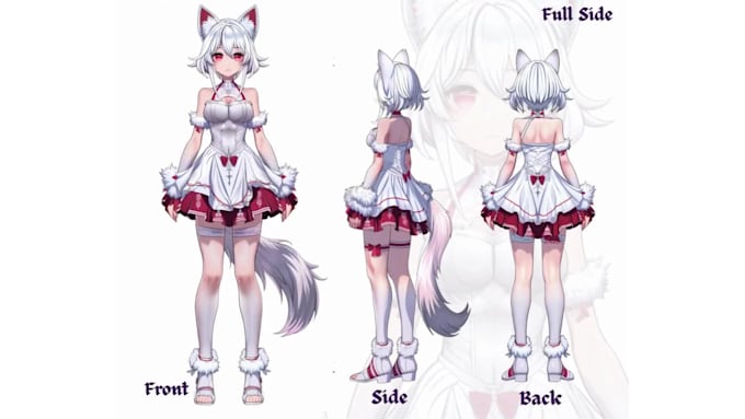 Character sheet in anime, manga, vtuber, character reference sheet ...