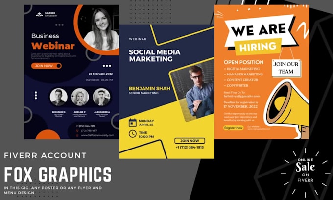 Do any unique and professional poster or flyer by Fox_designing | Fiverr