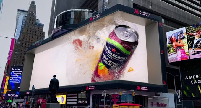 3d billboard animation 3d product video 3d anamorphic 3d cgi for ads ...
