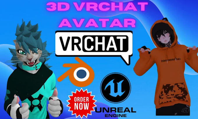 Custom 3d furry avatar model and vtuber model animaze vrchat avatar ...
