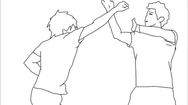 2d traditional animation, line art, frame by frame, hand drawn ...