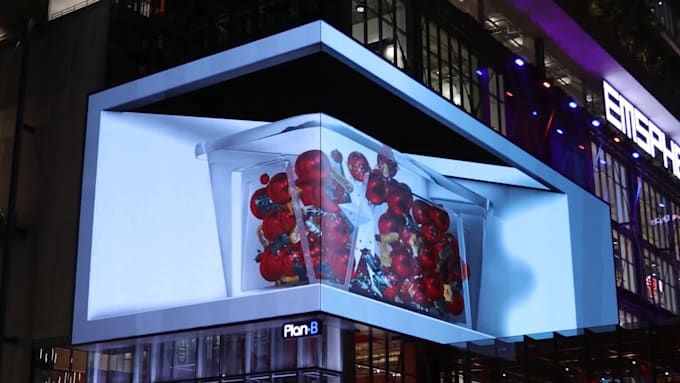 Create 3d signage 3d billboard billboard animation 3d anamorphic ...
