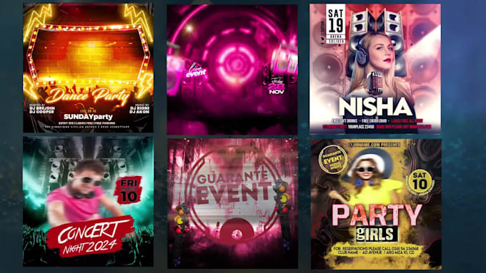 Create event, club party, club flyer and motion flyers by Kamran_basheer | Fiverr