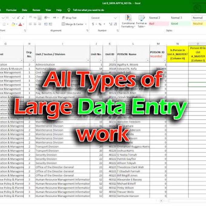 Data entry excel, word, database editing by Anniemalik514 | Fiverr