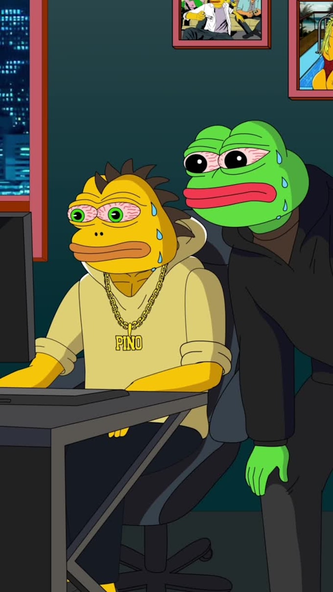 Arte de memes en 2d, meme de solana, animación de monedas de memes en ...