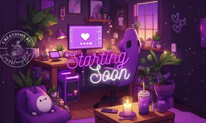 Draw vtuber asset background for visual novel, environment, vtuber ...