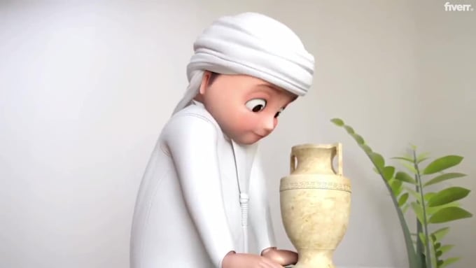 Do 3d arabic animation 3d cartoon animation 3d character design for ...