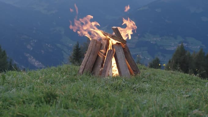 Create naturel fireplace relaxing music video with fire crackle sound ...