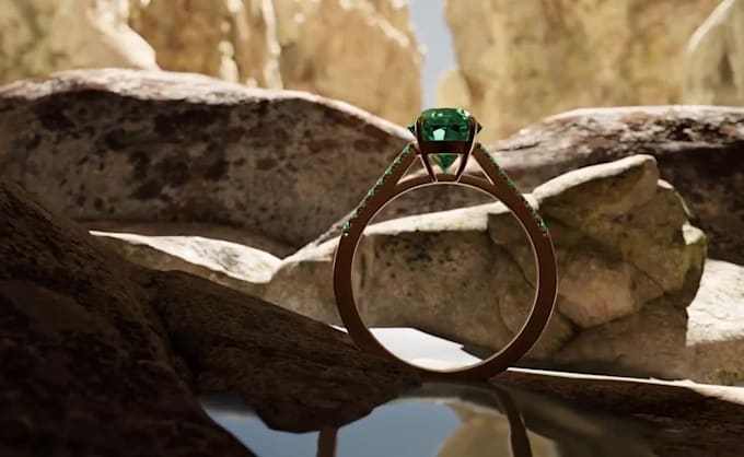 Realistic 3d jewelry design for 3d print,3d ring,jewelry animation,stl ...