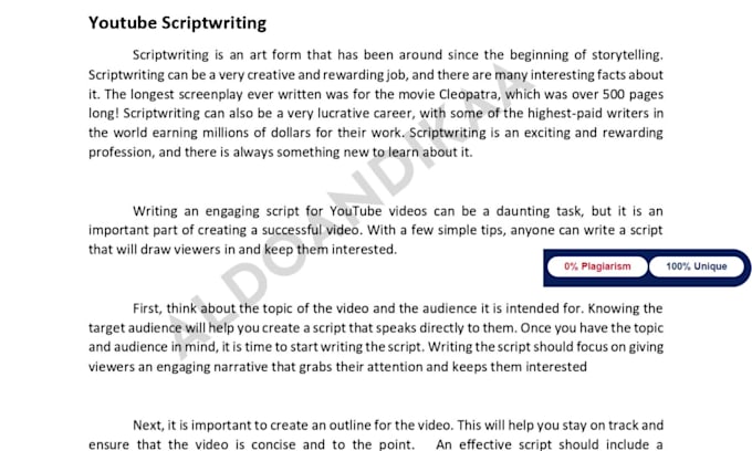 Write an engaging script for your youtube videos by Aldoandikaa | Fiverr
