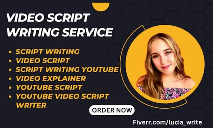 Script writing youtube video, script writer, video explainer, script write, by Lucia_write | Fiverr