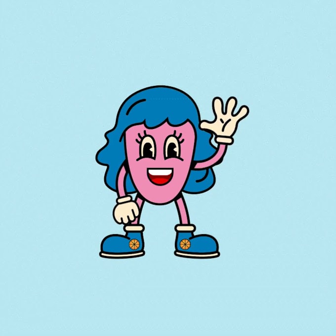 Create custom gif animation for cartoon character illustration by ...