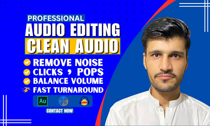 Do audio editing to remove background noise, echo, fix, repair and ...