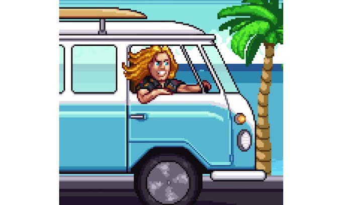 Create pixel art animation,pixel art character,8 bit,sprite sheet, for ...