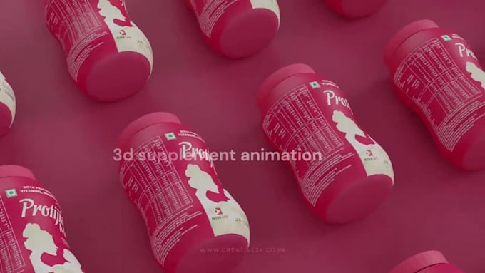 3d supplement animation 3d serum 3d bottle design 3d product explainer ...