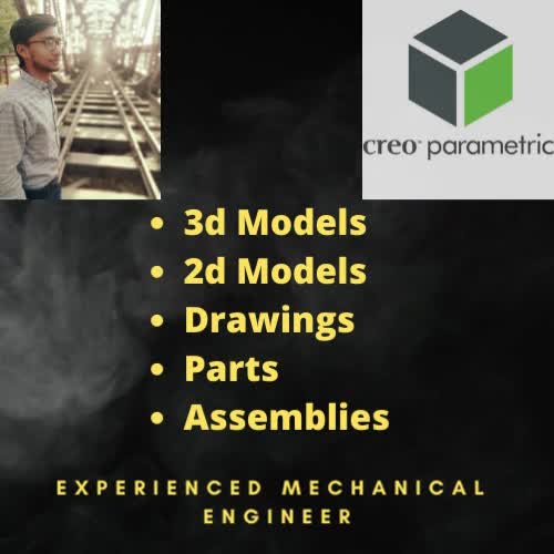 Design 3d model using creo parametric by Zeeshanyamin | Fiverr