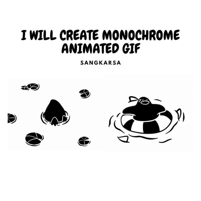 Create simple monochrome animated gif by Scienceadct | Fiverr