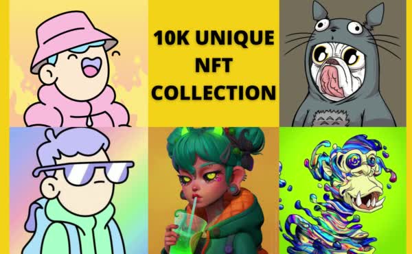 Generate and create 10k unique nft art collection by Eman445 | Fiverr