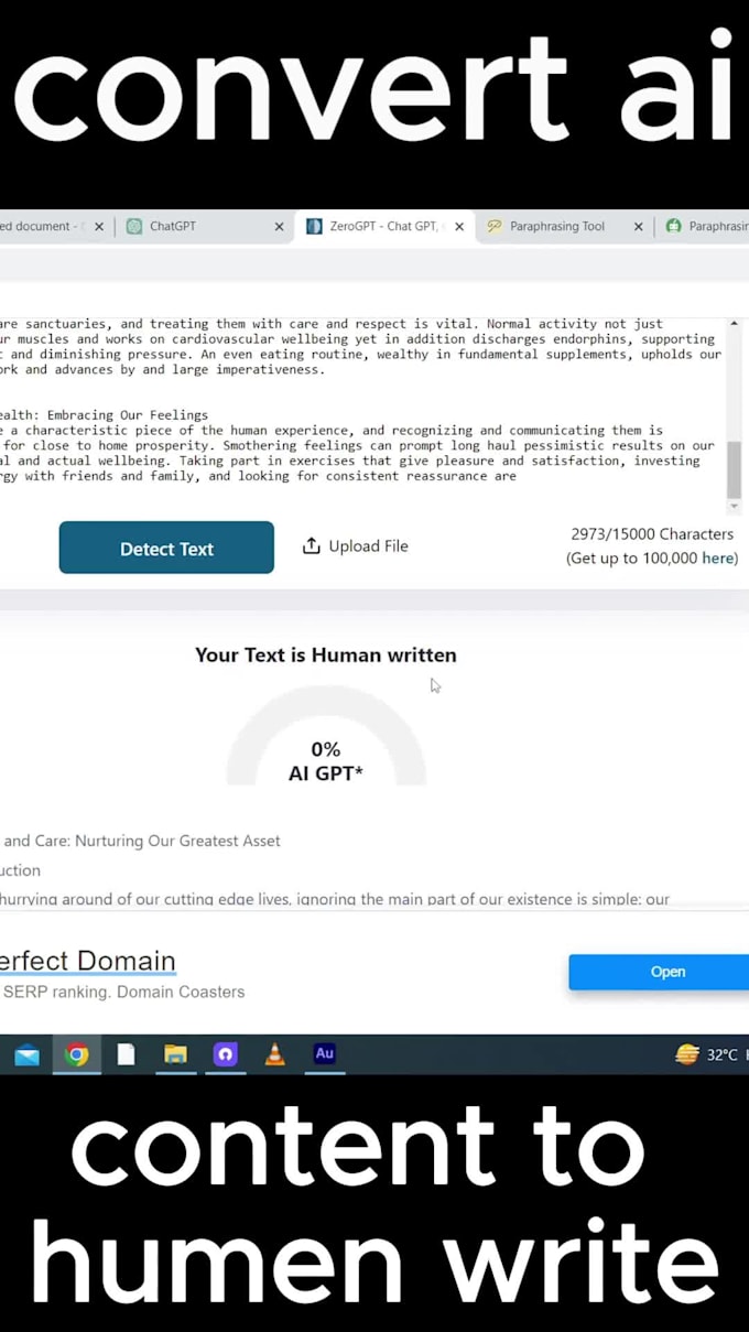 Manually edit, rewrite, and humanize ai chatgpt content by Dipesh_9629 | Fiverr