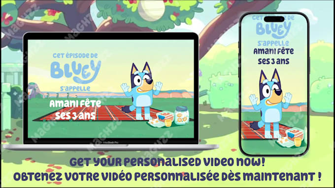 Make the perfect custom bluey style gift for kids, birthdays and ...