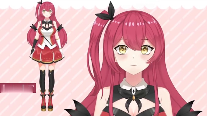 Create custom draw and rig 2d vtuber, vtuber rigging, live2d model by ...
