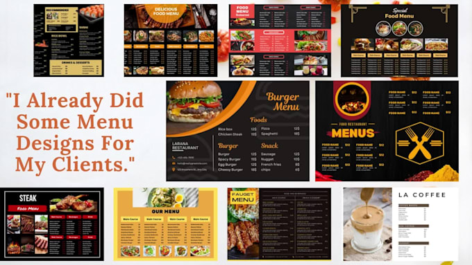 Design a static tv screen menu, digital menu or menu board by Rawha ...