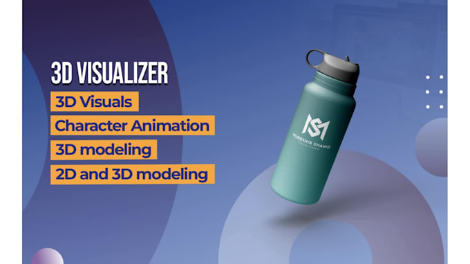 Be your 3d visualizer, 3d visual artist, 2d and 3d modelling and ...