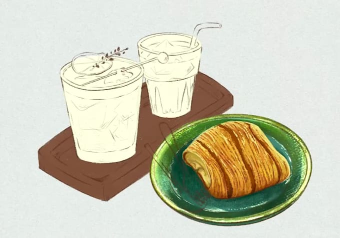 Draw amazing any food illustration by Ciin_illus | Fiverr