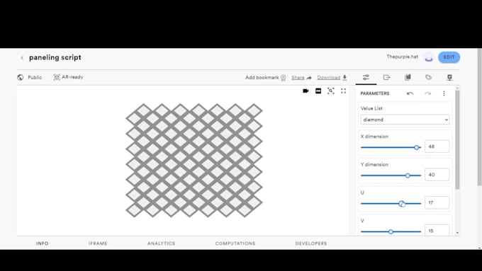 Design and embed a parametric grasshopper script on shapediver by ...