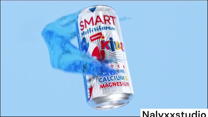Create 3d beverage animation, 3d bottle design 3d can modeling soda ...