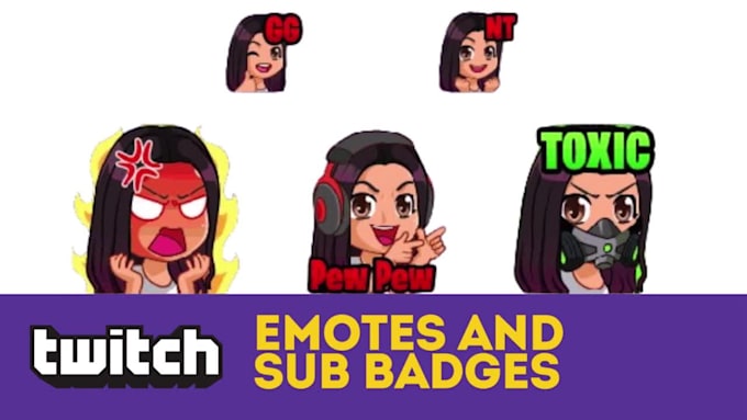 Make custom kick emotes, sub badges for twitch, kick by Farazakhtar110 ...