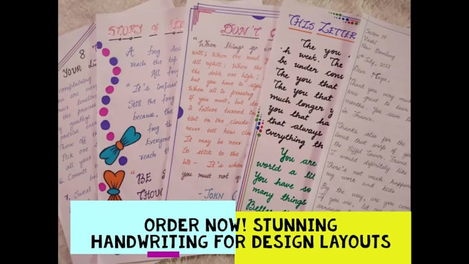Write stunning handwriting with design layouts by Anand_001 | Fiverr