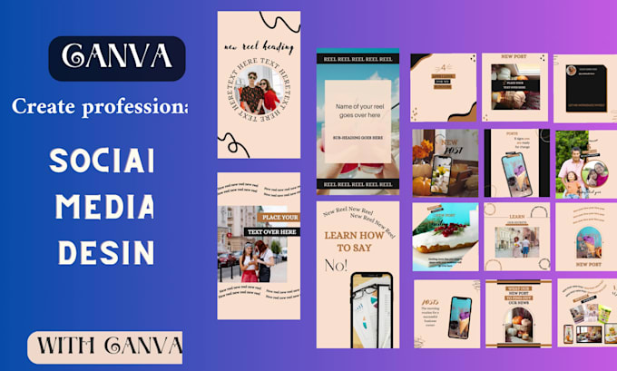 Send editable canva social media post templates by Hamidjor | Fiverr