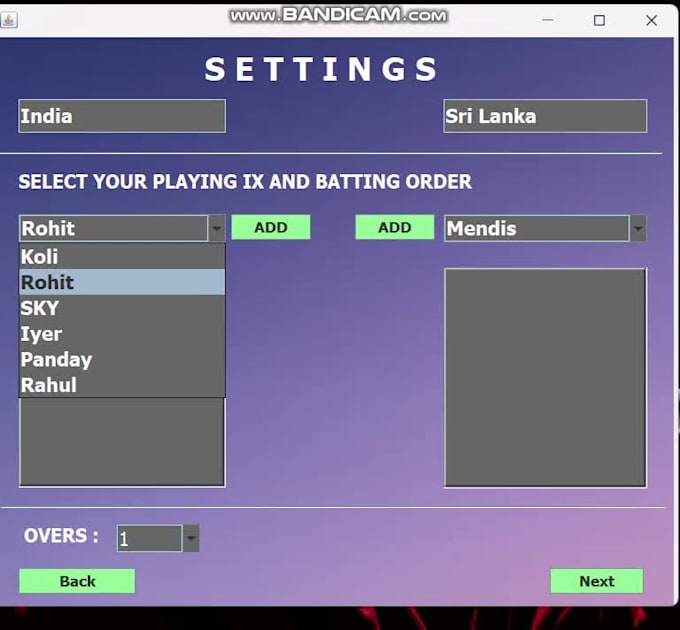 Create cricket scoreboard software for your games by Dream_bird | Fiverr