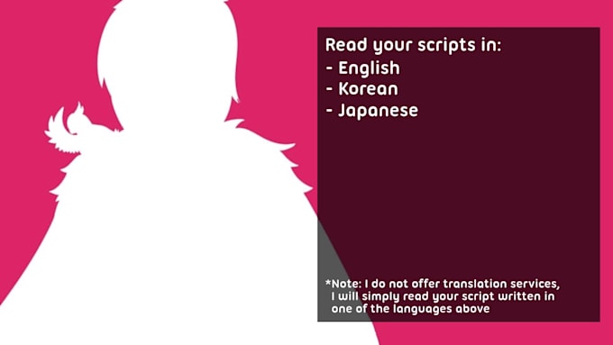 Do voice acting for your anime, asmr, video game scripts in eng, jap ...