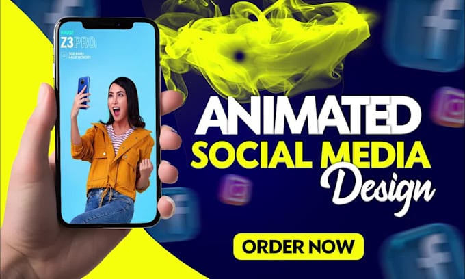 Design animation social media post, gif animation, post ads, post ...