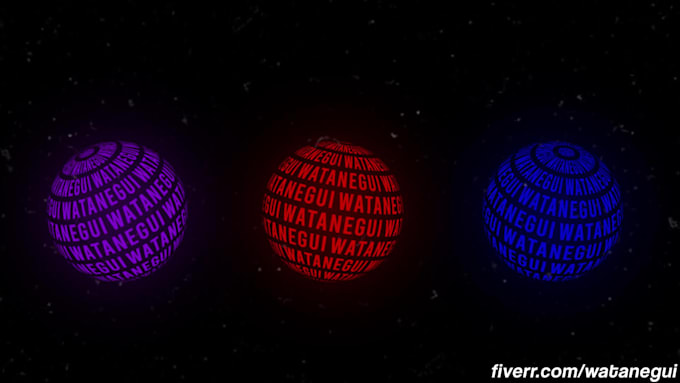 Create rotating 3d effect text sphere by Watanegui | Fiverr